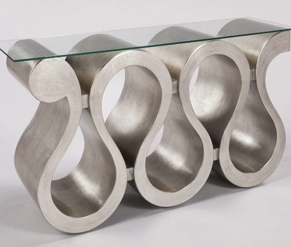Silver Swirl Console Table | Katzberry Home Decor